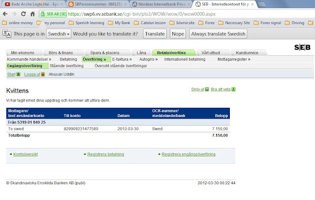 All Swedish Bank online Transfer Instructions: How to Transfer money ...