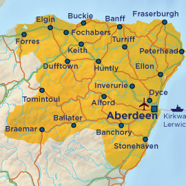 Grampian Map Regional Political