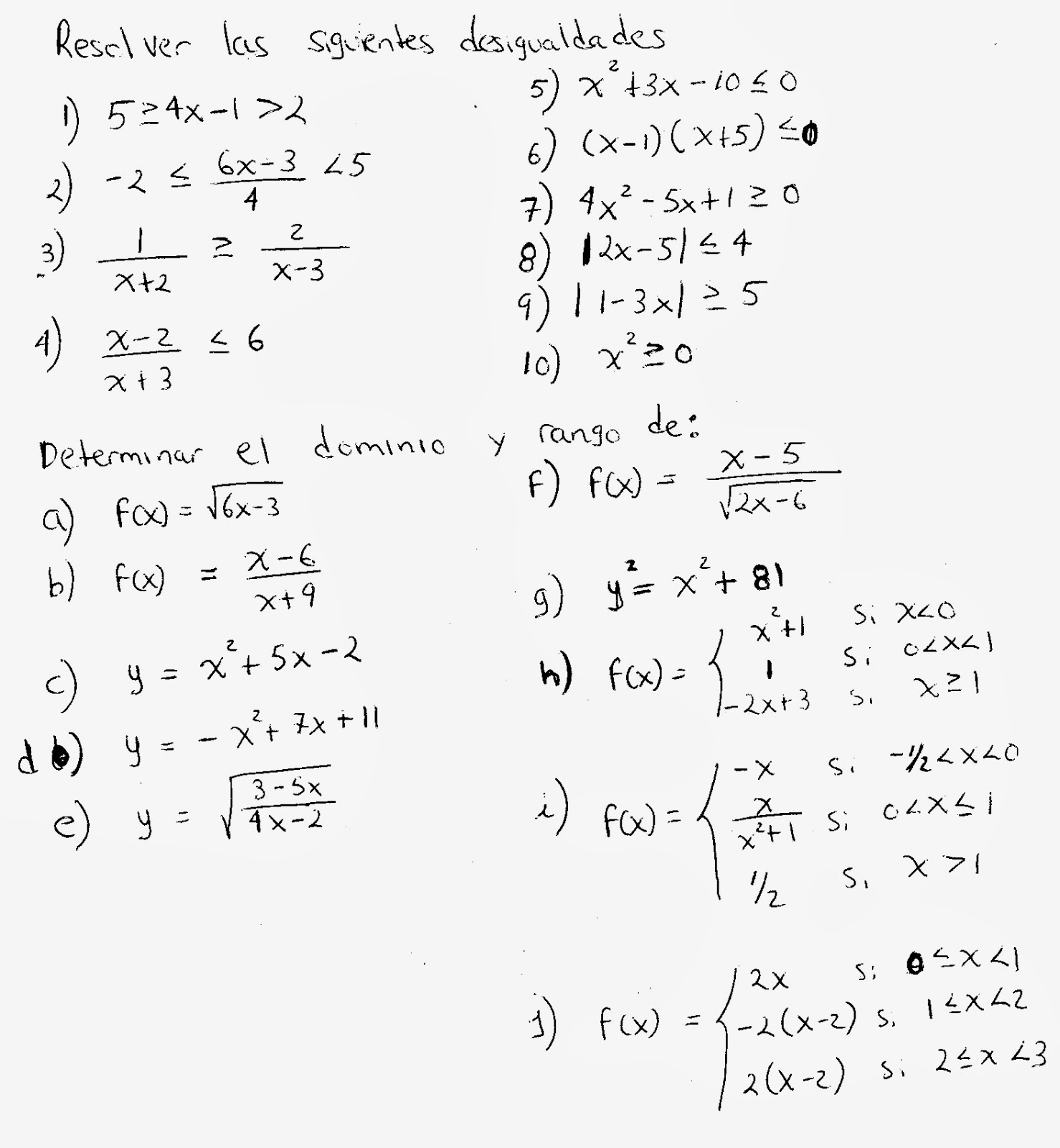 Matemáticas: Tarea de Cálculo diferencial e integral