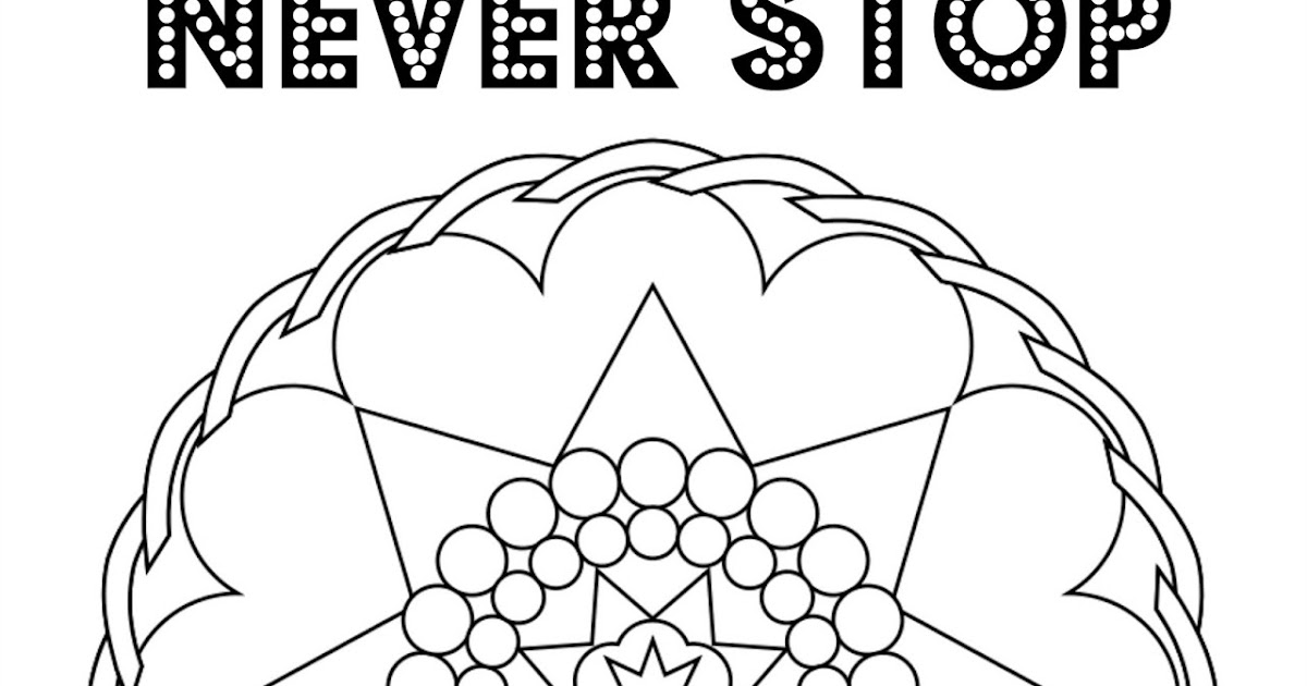 CJO Photo: Inspirational Coloring Page: Never Stop Dreaming