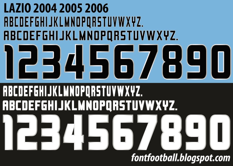 FONT FOOTBALL: Font Vector Lazio 2004 2005 2006 kit