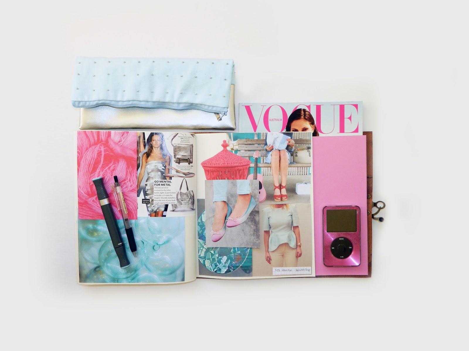 Life In Fashion: Mint Pink Sketchbook Pages