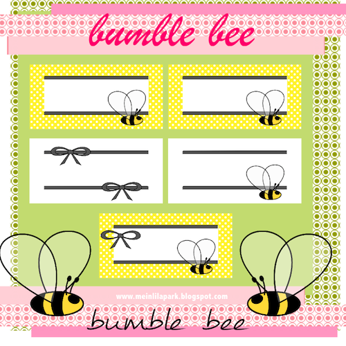 Bumble Bee Name Tags