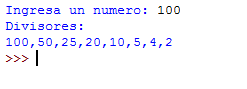 CodigoGX: Codigos de programación: Codigo para encontrar los divisores ...