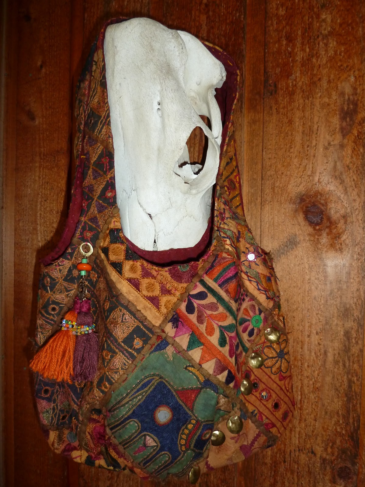 A Vintage Green Life: Indian Fabric Boho Bag