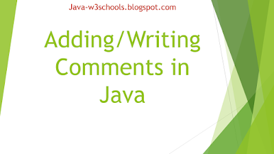 Adding/Writing Comments in Java, Comment types with Examples ...