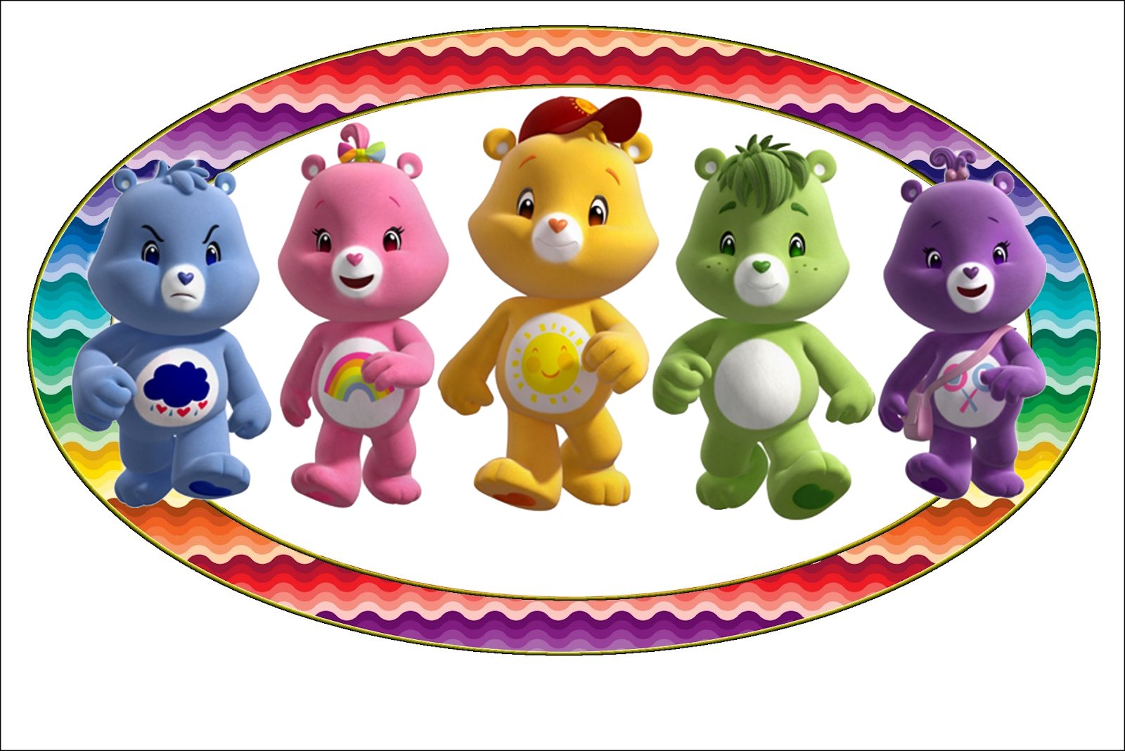 Care Bears with Rainbow :Free Printable Candy Bar Labels. - Oh My ...