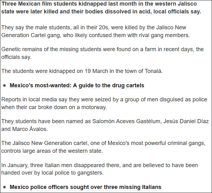 lift the veil from your eyes: 24 46 48 66 | Kidnapped Mexico students ...