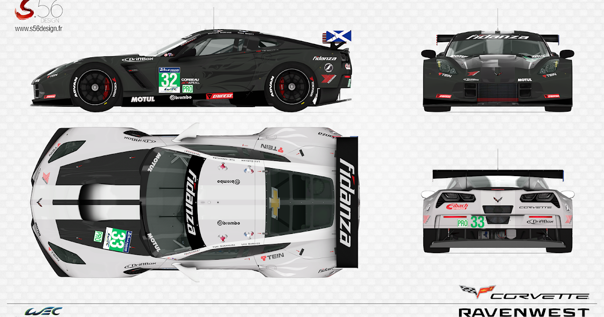 S.56 Design: Corvette C7.R Ravenwest #32 #33