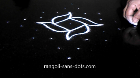 Simple rangoli designs 5 dots