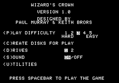 The CRPG Addict: Revisiting: Wizard's Crown (1985)