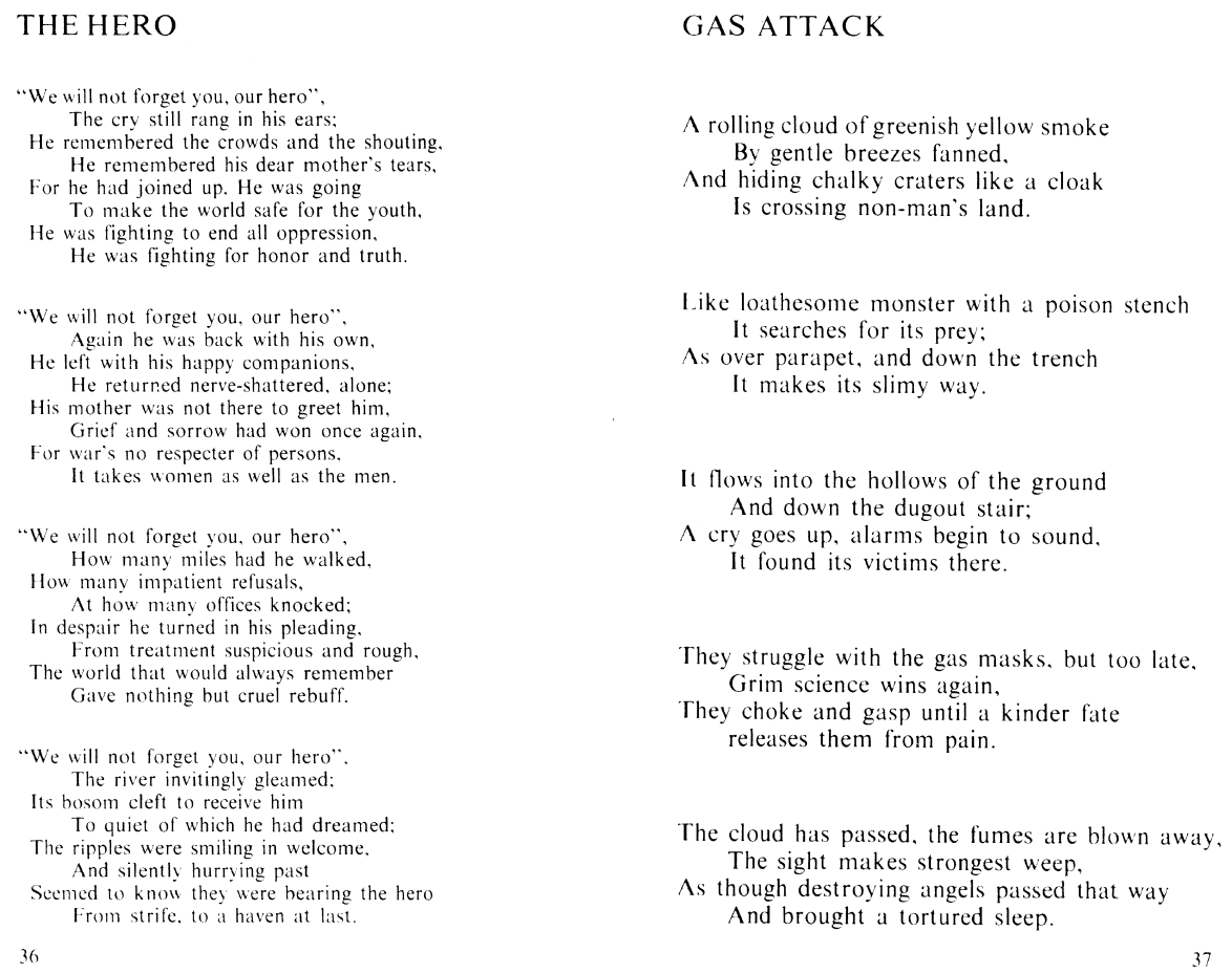 Carry On - Reflections from a War: The Hero. Gas Attack
