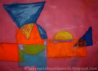 Use Your Coloured Pencils: Abstract Shape Drawings