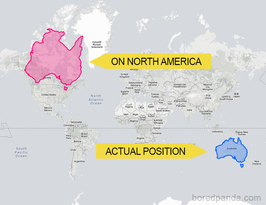 Actual size of countries - lopiground