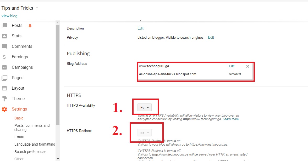How to Enable https:// on the Custom Domain and Make Secured Blogger Site 2018 New Feature