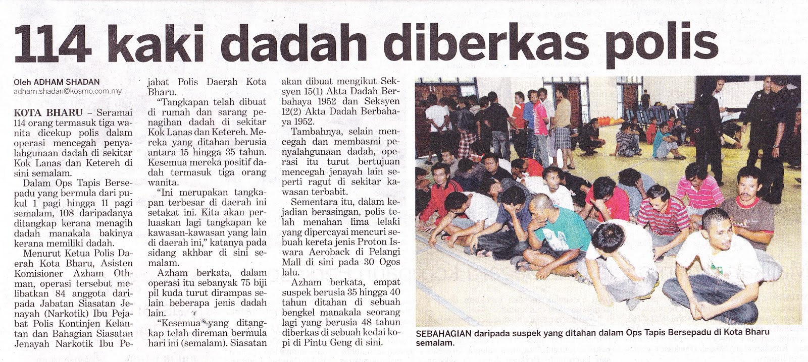 PPDa SMK (P) Kapar: Keratan Akhbar Berkaitan Dadah