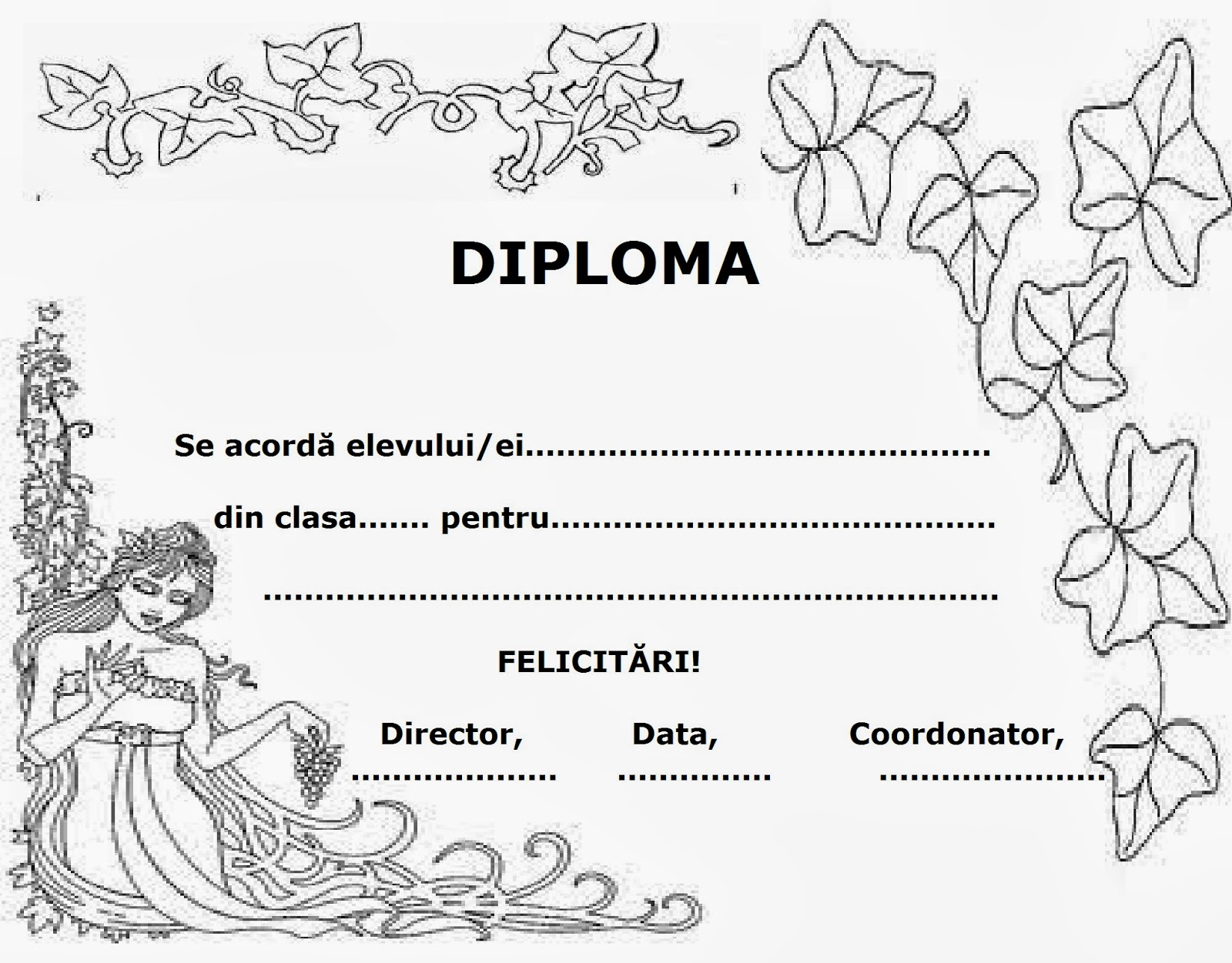 Lumea lui Scolarel...: Diplomă de toamnă