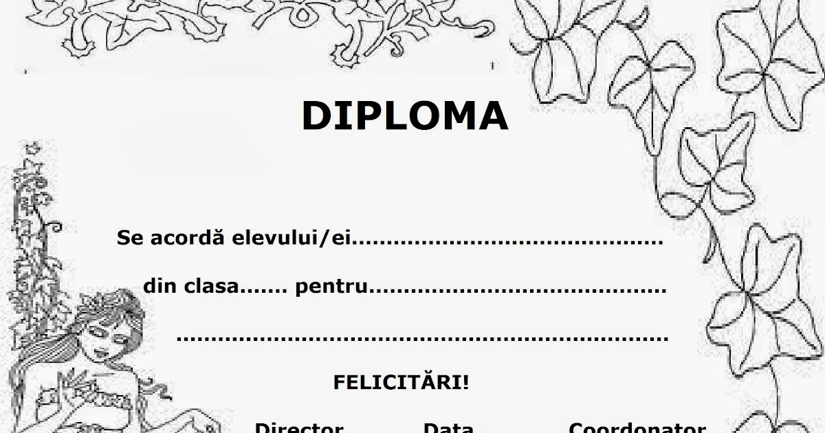 Lumea lui Scolarel...: Diplomă de toamnă