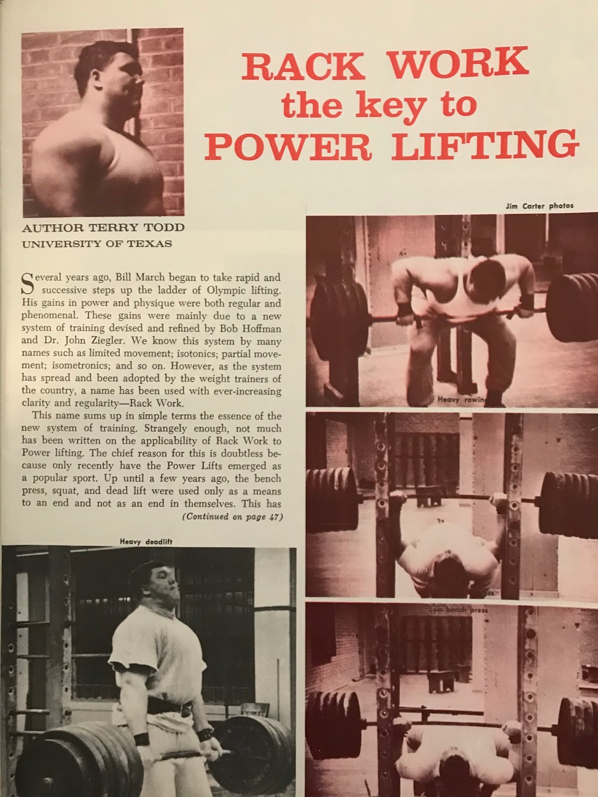 The Tight Tan Slacks of Dezso Ban: Rack Work - Terry Todd