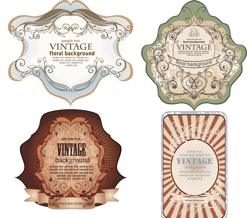 Vector For Designer: Vintage Stickers