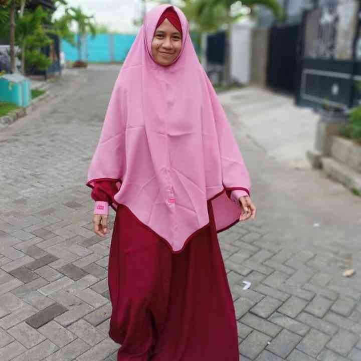 GAMIS SYAR'I AULIA TERBARU GHAISANI MAROON & MINT