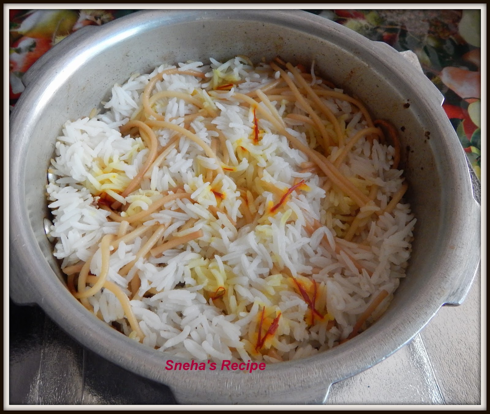Reshteh Polo - The Persian Pilaf -Persian Rice with Noodles - Sneha's ...