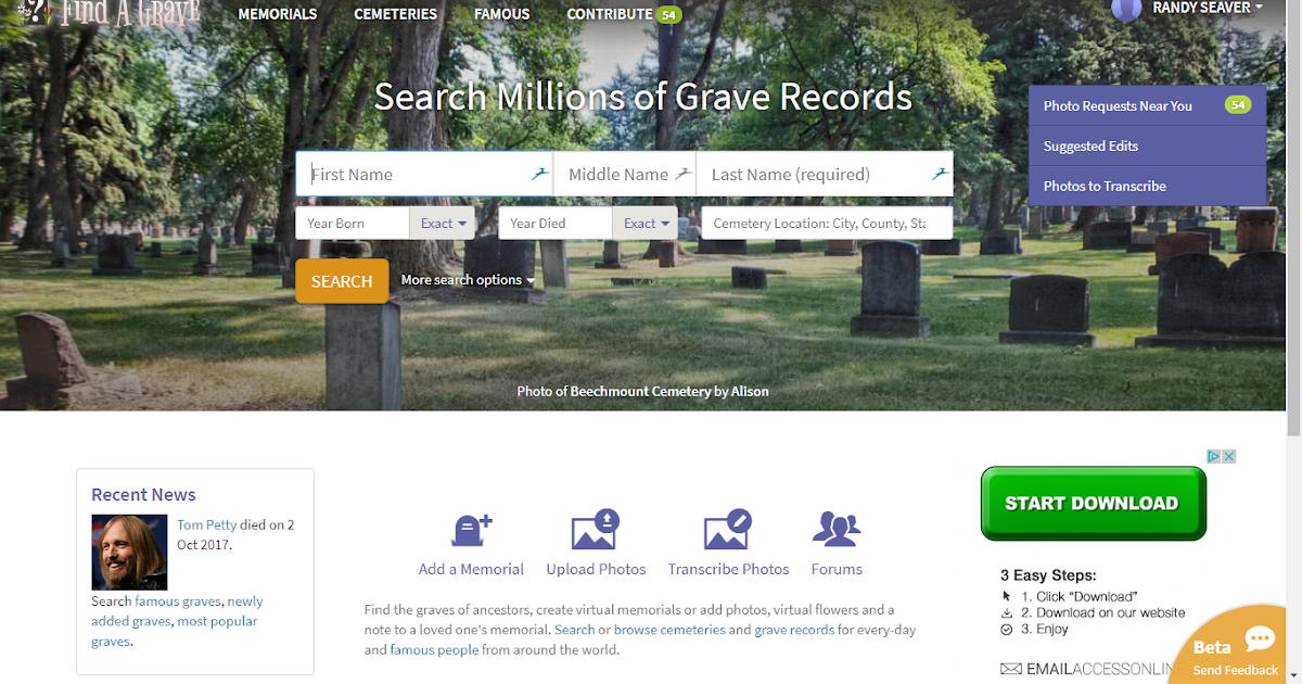 Genea-Musings: Find A Grave Website Updating on 1 November