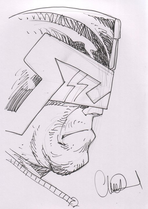 2000ad Sketch Show: Judge Dredd by Charlie Adlard