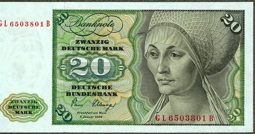 Germany 20 Deutsche Mark banknote 1980 Elsbeth Tucher|World Banknotes ...