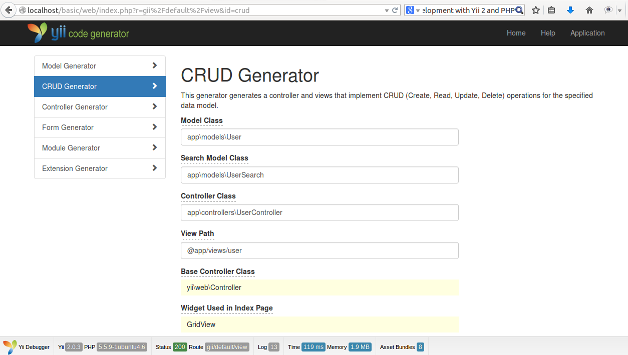 Build Crud Application Demo In Yii Framework Start Yii Step By Step Tutorials Blog
