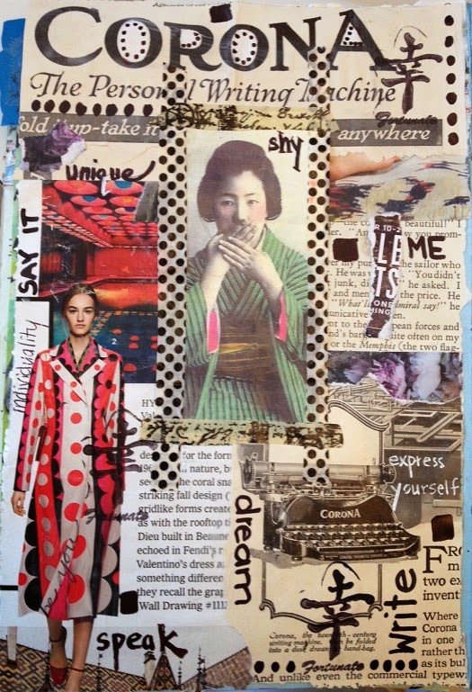 Linda Edkins Wyatt: Random Instinctive Journal Collage