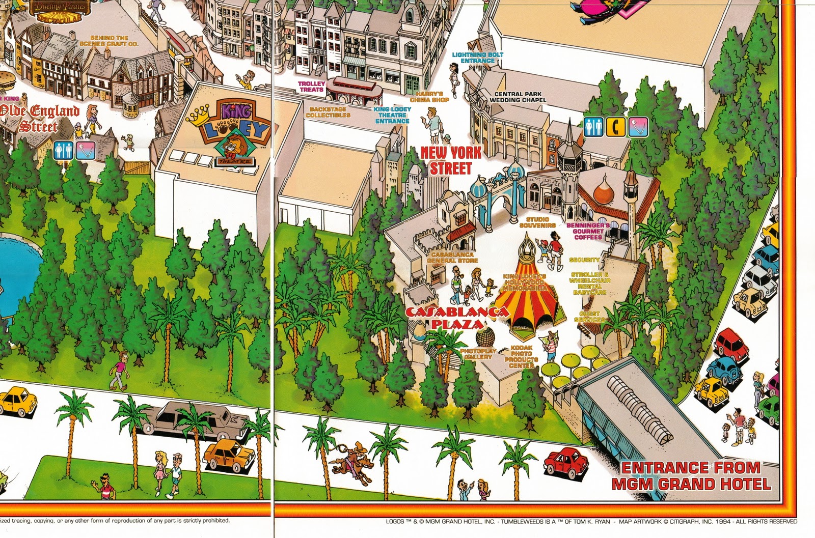 NewsPlusNotes: 1994 MGM Grand Adventures Souvenir Map