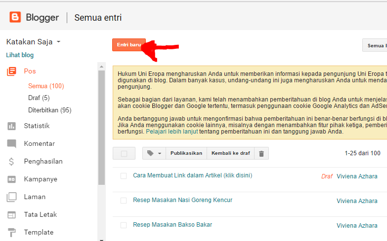 Cara Membuat Link dalam Artikel (klik disini)
