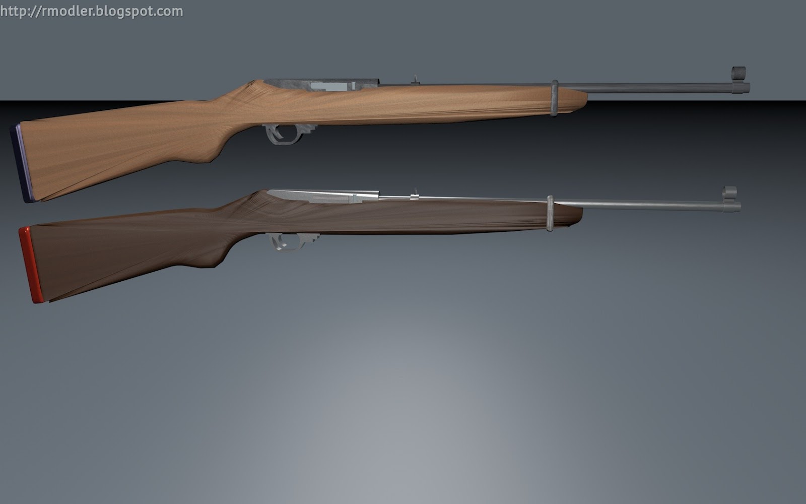 3d Modeling & Game development: 3d model of Ruger .22 caliber rifle (2)