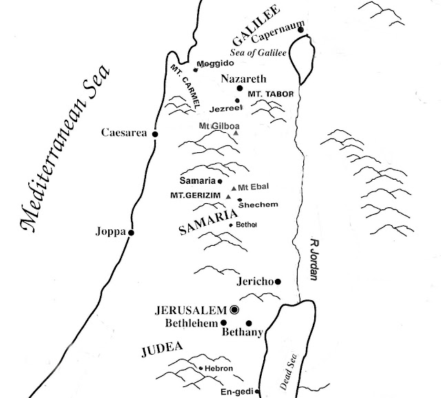 Joseph of Arimathea: Map of Ancient Judea, Sammaria and The Galilee