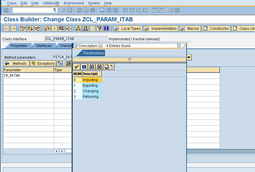 SAP TECH: Global Class : Passing parameters ( Parameter and Internal table ) to methods