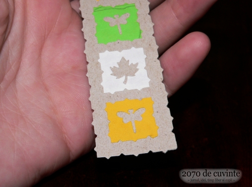 Semn de carte din hartie reciclata perforata