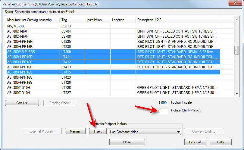 Terminal AutoCAD: How to import components into Electrical from a ...