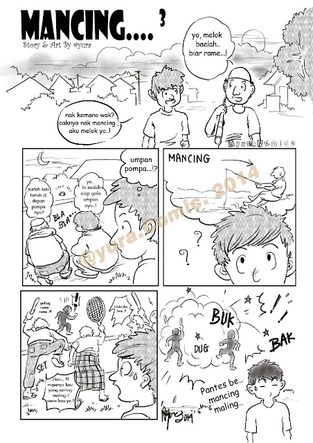 Contoh Komik Strip 4 Kolom dengan Bleed Panel