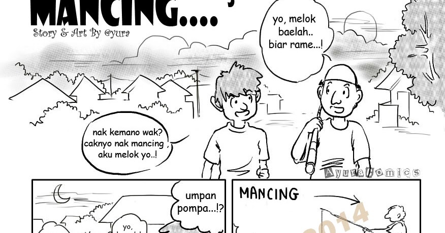 Contoh Komik Strip 4 Kolom dengan Bleed Panel