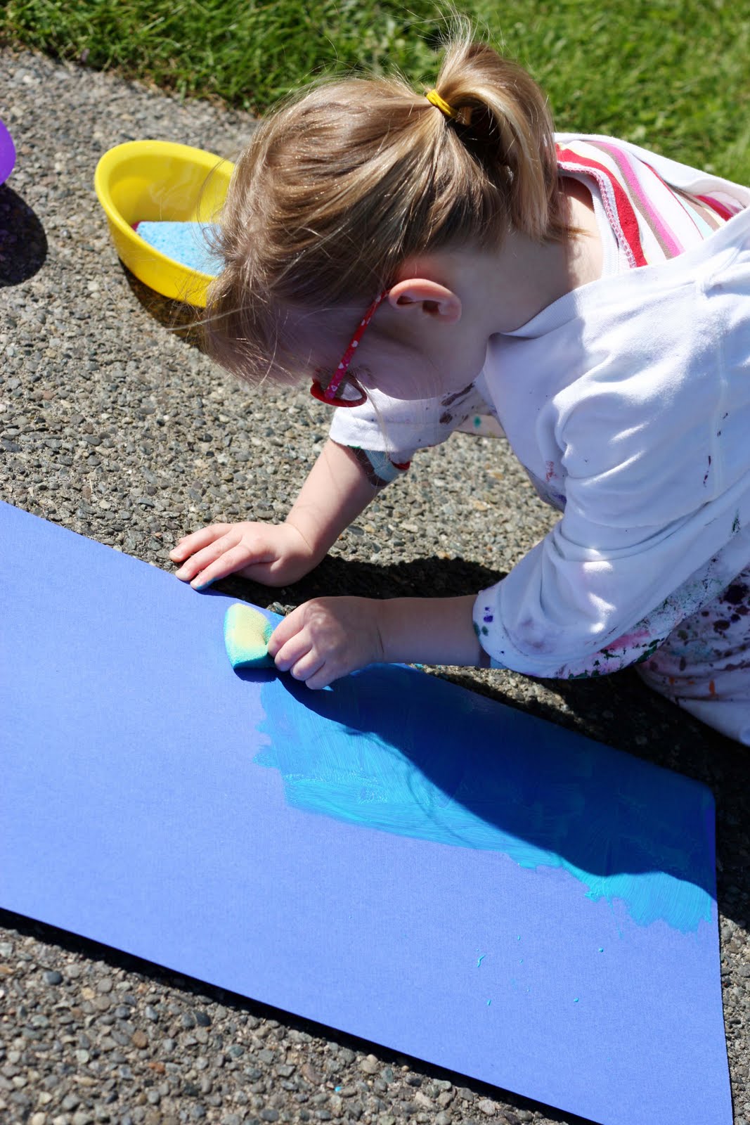 Dimples & Giggles: Splat painting - Sponge painting- Finger painting