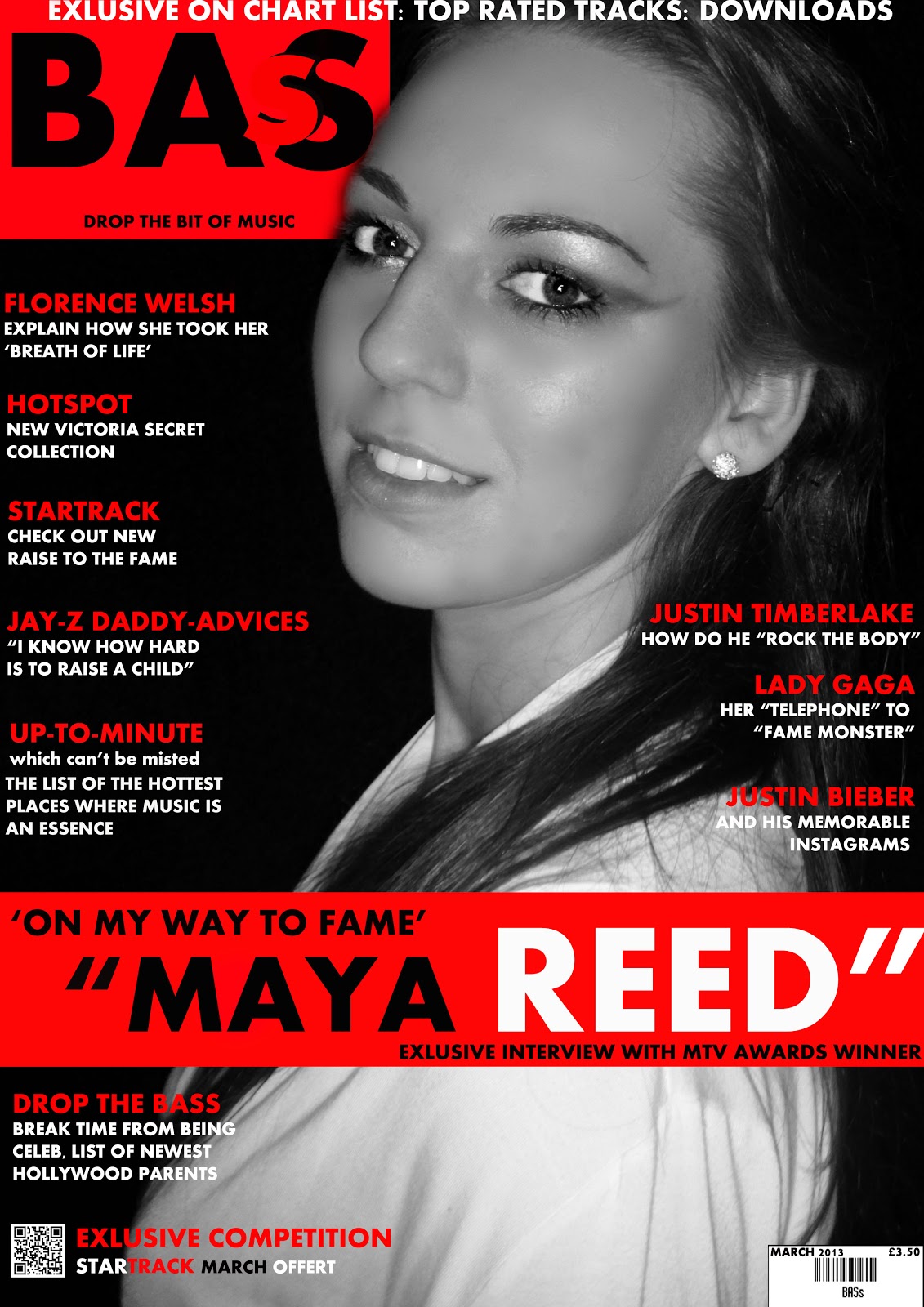 AS Media Studies Coursework Blog : Final Cover Page for my Music Magazine
