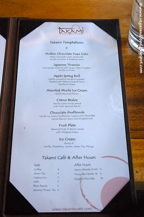 Happy Hour at Takami Sushi - Downtown - Vegas and Food