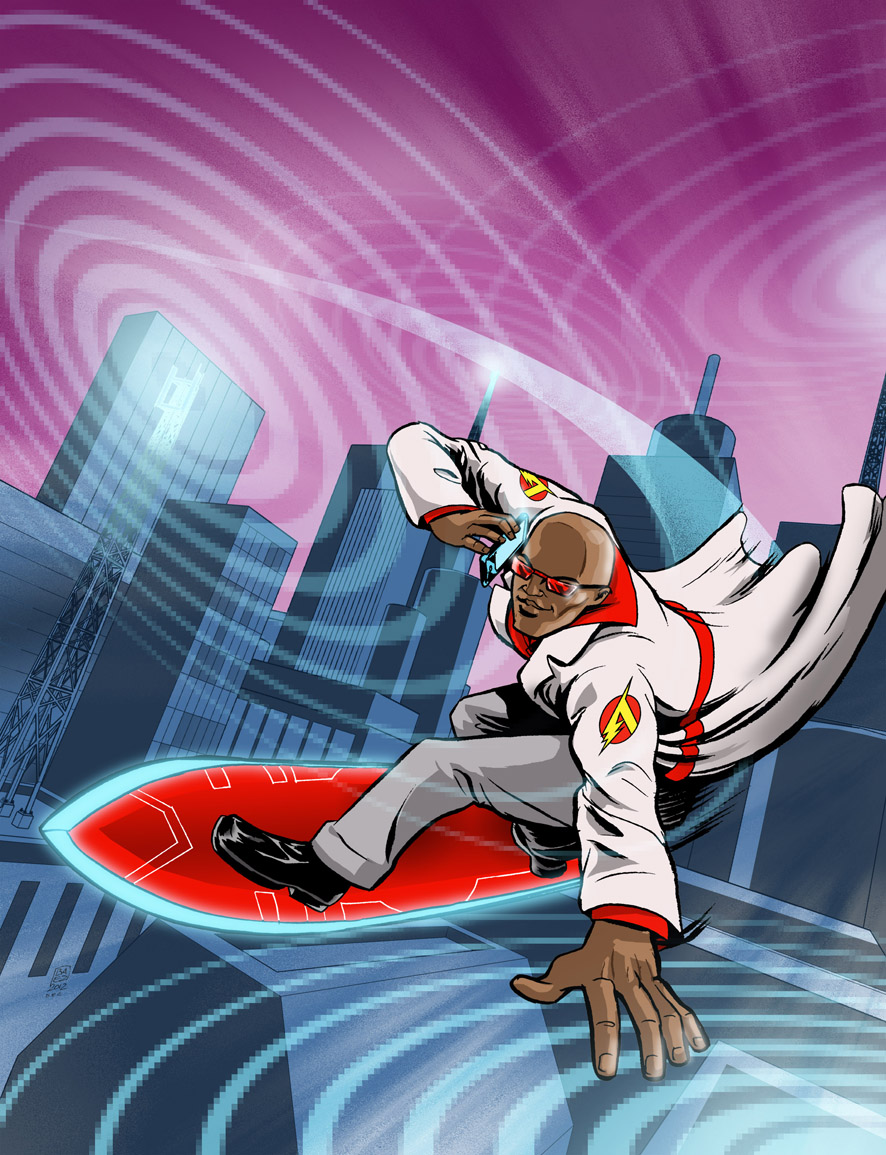 Marcelo Baez Draws: Max Axiom new cover... Surfs up!!