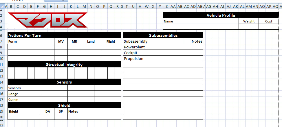 Dice in the Corner: Macross-Robotech Update: Game Systems and Vehicle ...