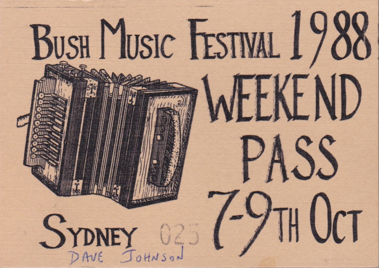 The Bush Music Club: From the Archives - 1988 Bush Music Festival ...