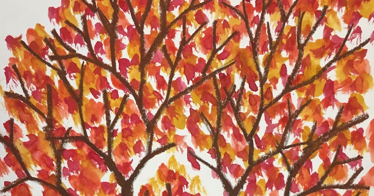 Elements of the Art Room: Kindergarten & First Fall "Y trees"