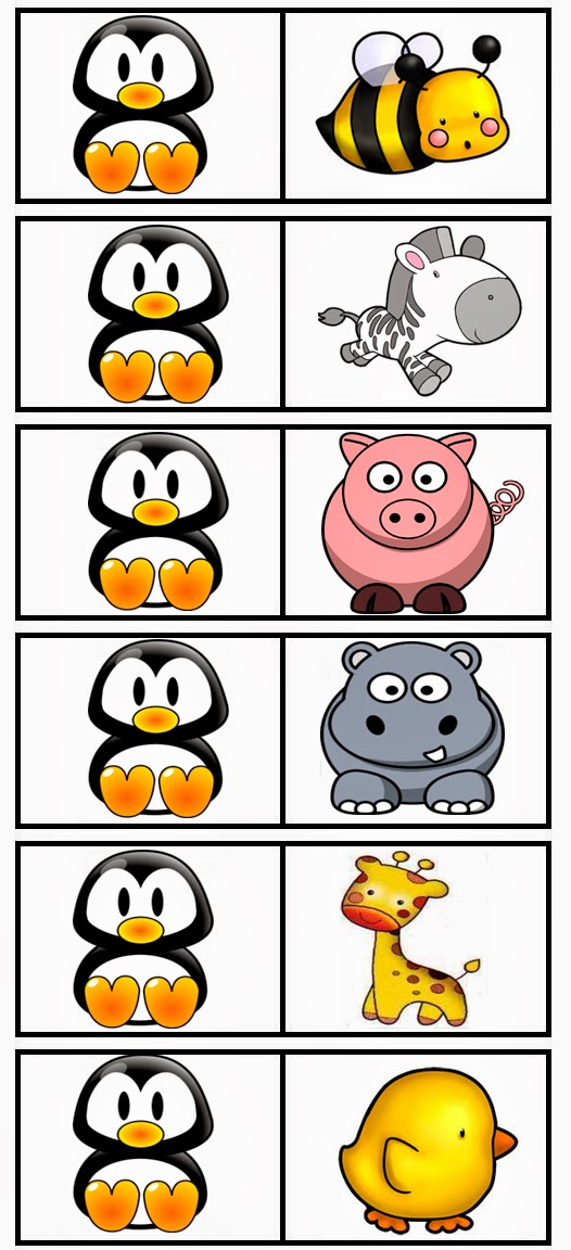 Jogo educativo: dominó de animais! ~ Atividade para imprimir