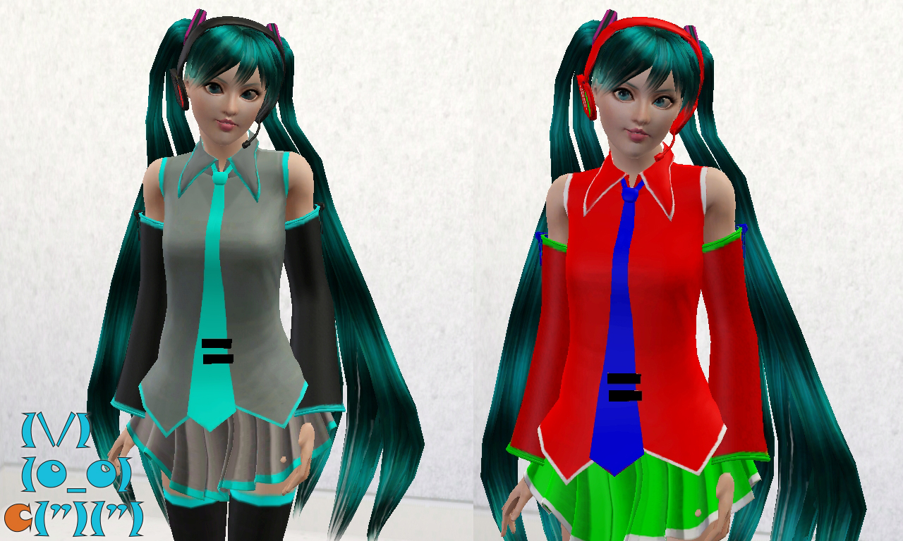 My Sims 3 Blog: Hatsune Miku Pack by Cyclo_Tripz