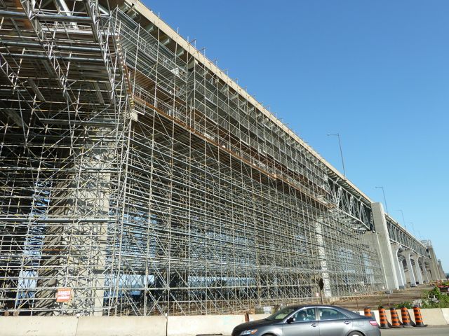 Violet Sky: skyway, ships and scaffolds